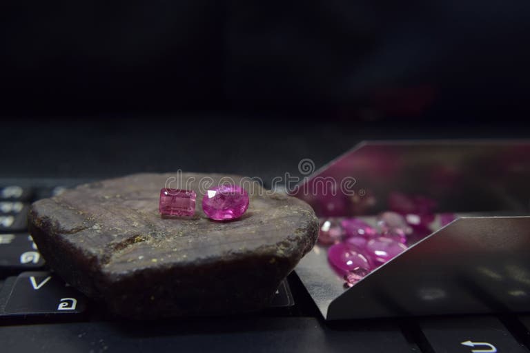 Ruby is Red Gem Beautiful by Nature for Making Expensive Stock Photo ...