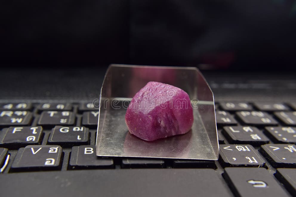 Ruby is Red Gem Beautiful by Nature for Making Expensive Stock Image ...