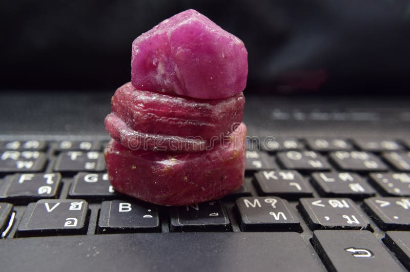 Ruby is Red Gem Beautiful by Nature for Making Expensive Stock Photo ...