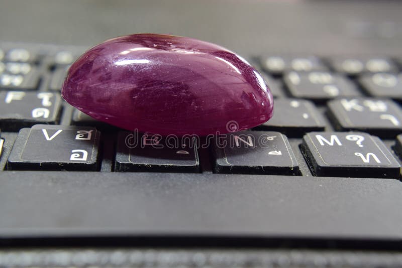 Ruby is Red Gem Beautiful by Nature for Making Expensive Stock Image ...