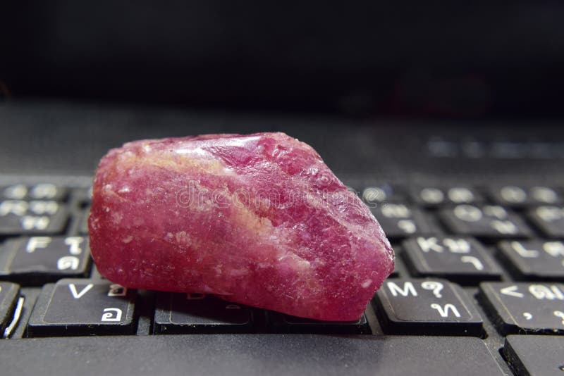 Ruby is Red Gem Beautiful by Nature for Making Expensive Stock Photo ...