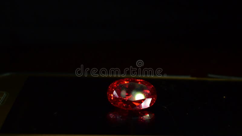 A Ruby is a Red Gemstone with a Beautiful Shine and Reflection. Stock ...