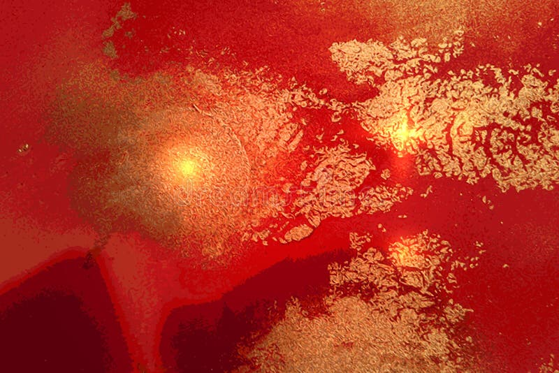 Ruby Red and Gold Abstract Marble Background with Sparkles Stock Image ...