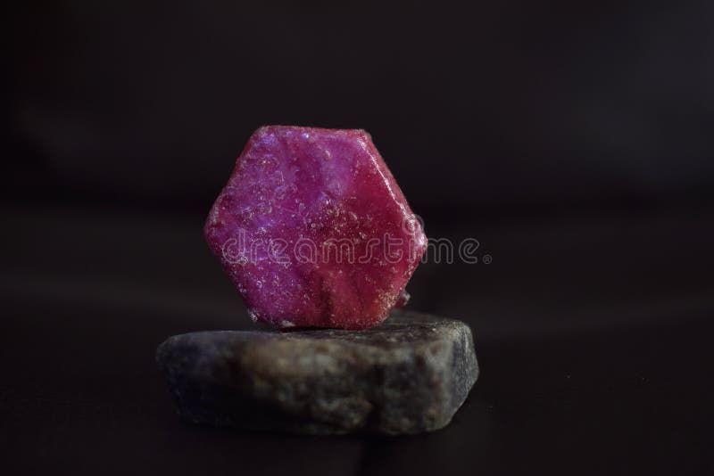 Ruby is a Large Lump that Has a Natural Red Crystal Form. Stock Image ...