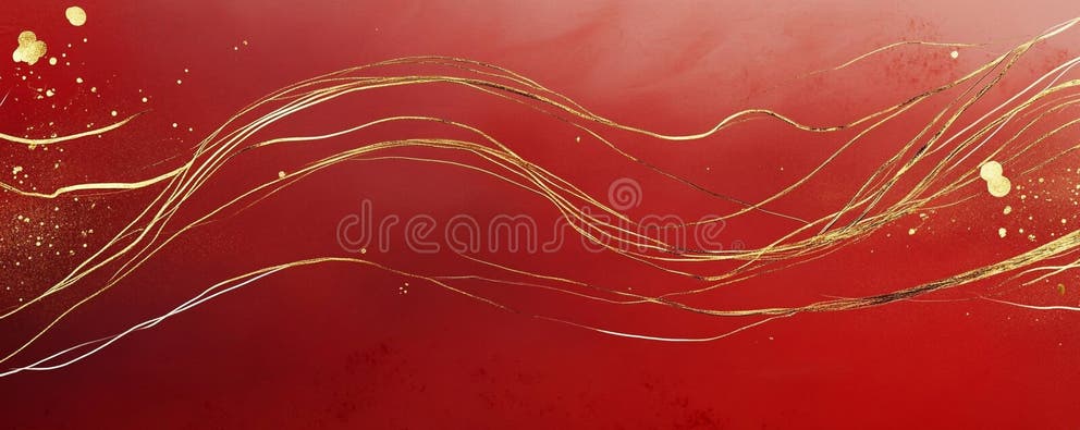 Ruby Red Luxury Background Backdrop Graphic Texture with Golden Lines ...