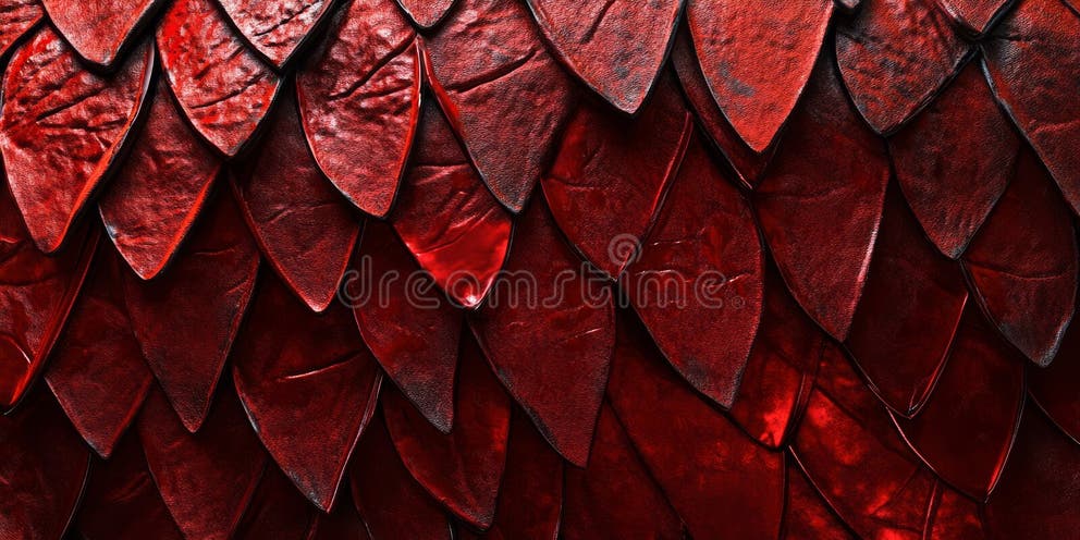 Ruby Red Metal Texture of Dragon Scales, with Sharp, Angular Edges that ...