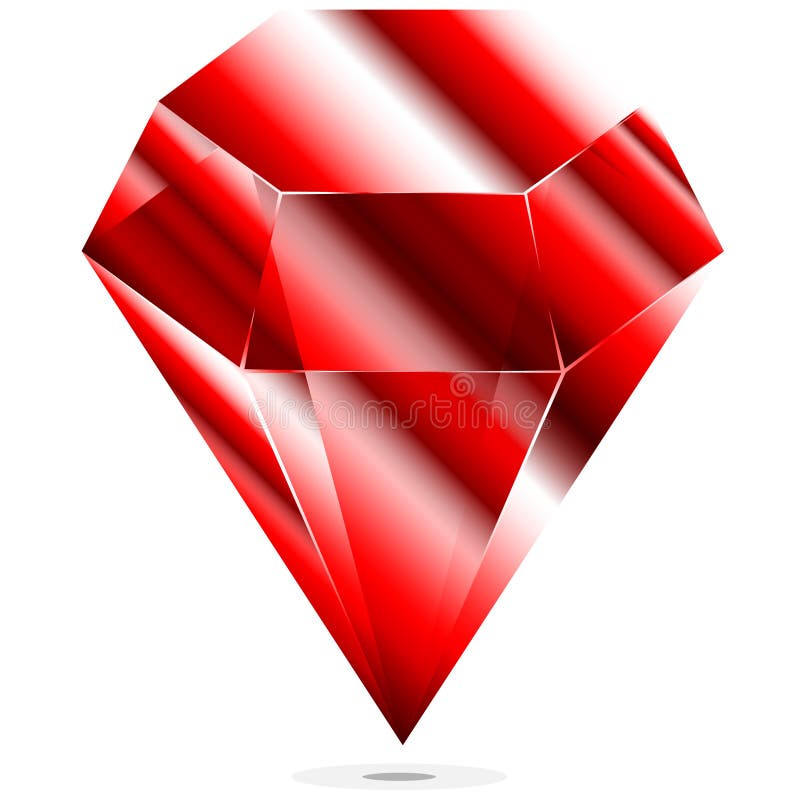 Ruby red stone stock illustration. Illustration of sparkling - 165736039