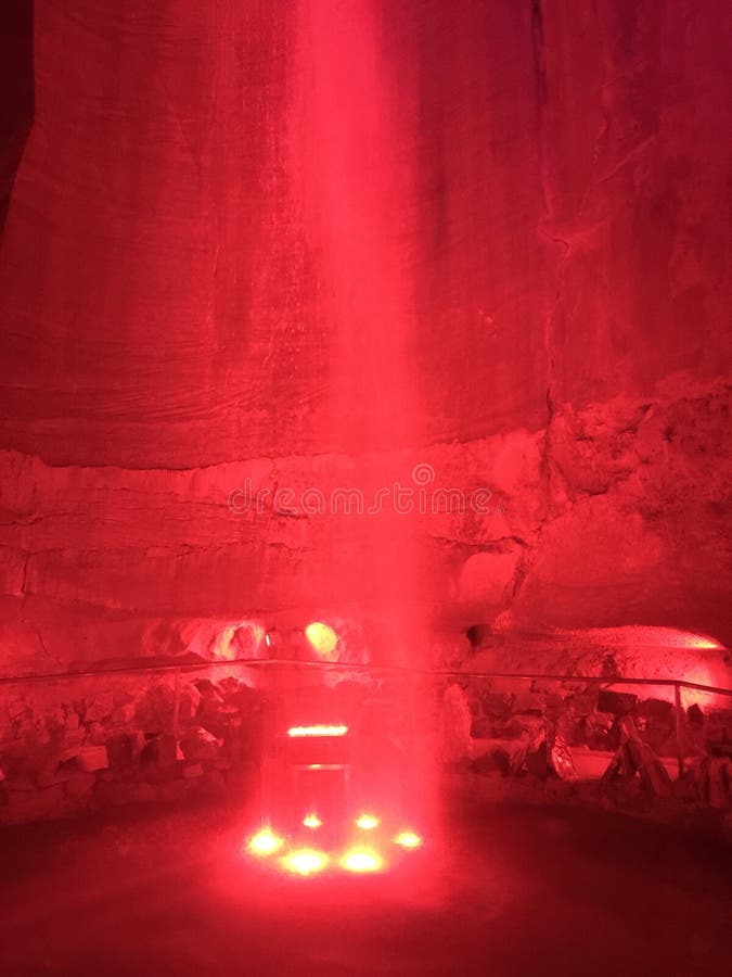 Ruby Red Waterfall stock image. Image of ruby, cave - 142368545
