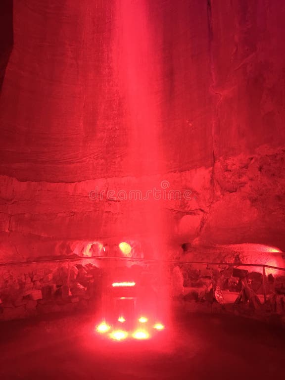 Ruby Red Waterfall stock image. Image of ruby, cave - 142368545