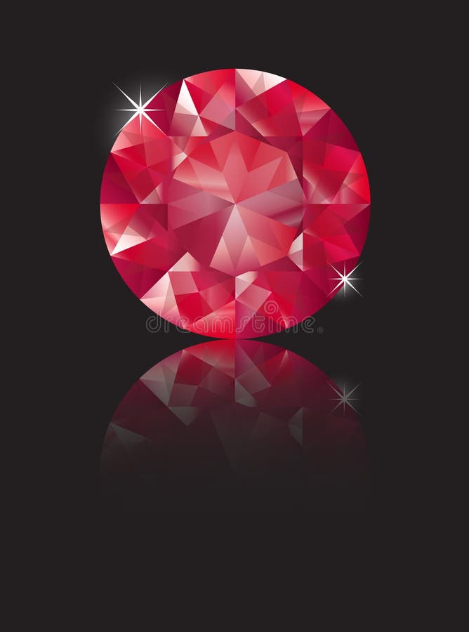 July Birthstone - Ruby stock vector. Illustration of graphics - 3658872