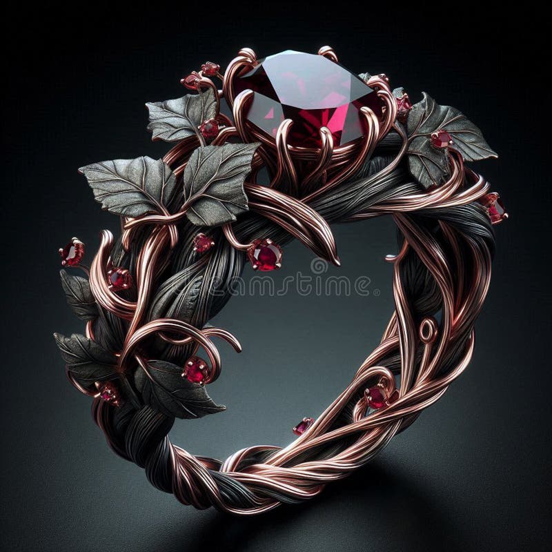 Ruby Ring Draws Inspiration from Twisted Vines Forming a Ring Shape ...