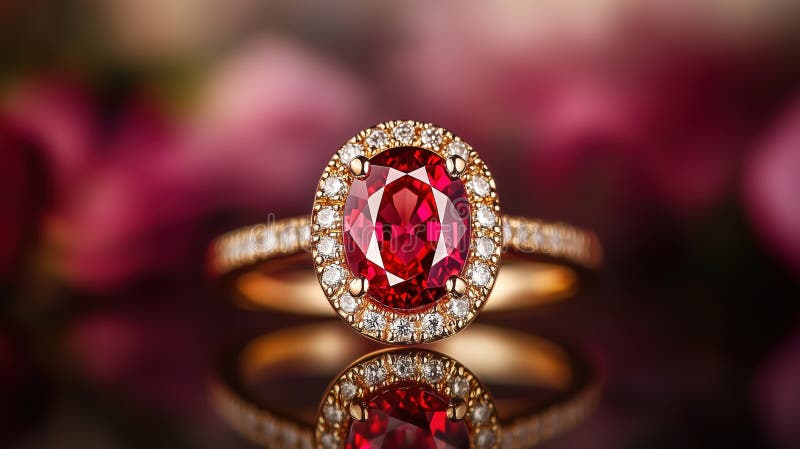 Ruby Ring Showcases Stunning Design and Delicate Craftsmanship in Elegant Setting with Sparkling ...
