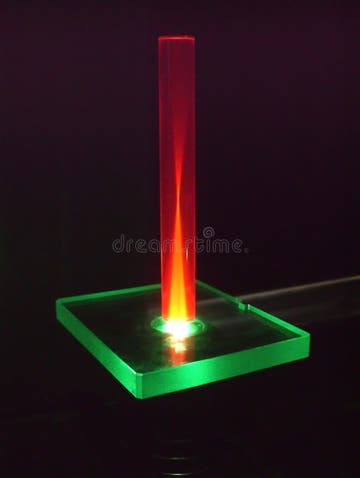 Ruby rod under laser beam stock image. Image of luminescence - 7895559
