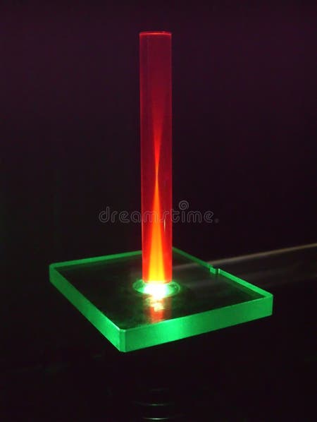 Ruby rod under laser beam stock image. Image of luminescence - 7895559