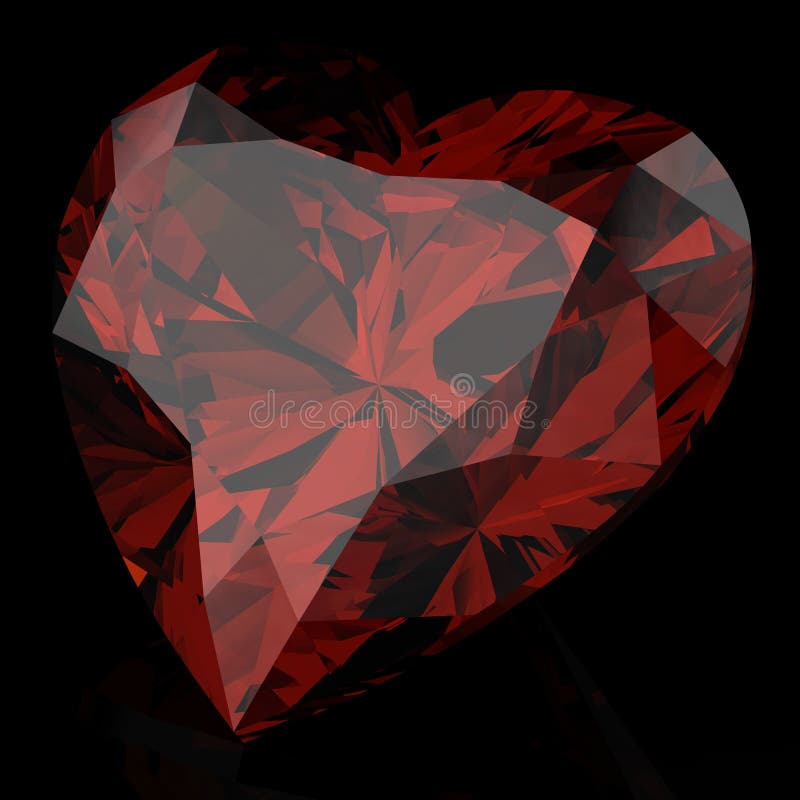 Ruby or Rodolite gemstone stock illustration. Illustration of garnet ...