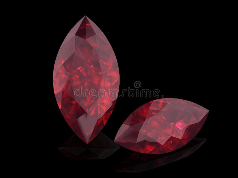 Ruby or Rodolite gemstone stock illustration. Illustration of mineral ...