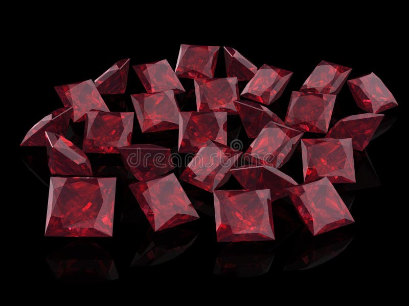 Ruby or Rodolite gemstone stock illustration. Illustration of abundance ...