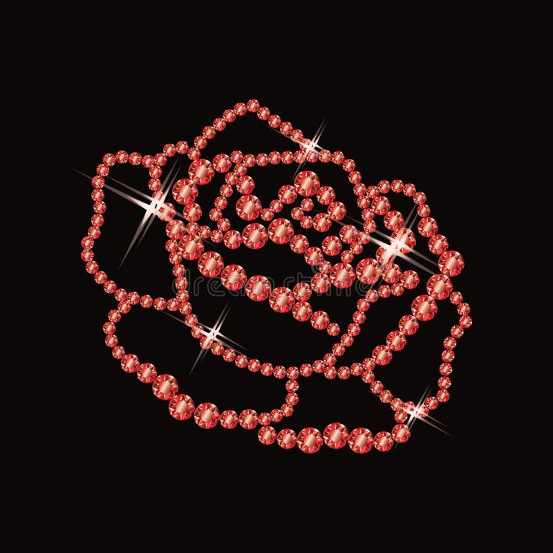 Ruby Rose Logo As Colored Glass, Stained Glass. Logo for Boutique, Spa ...