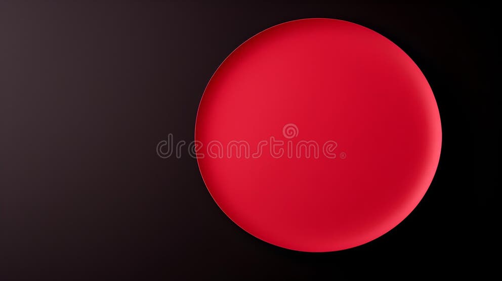 Ruby Round Paper Note on a Black Background. Brainstorming Template ...
