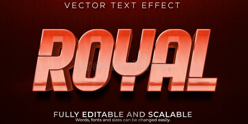 Ruby Royal Text Effect, Editable Shiny and Rich Text Style Stock Vector ...