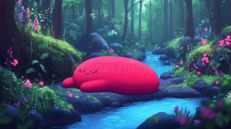 Ruby Slime in a Magical Jungle, Inspired by a Fantasy Anime Series ...