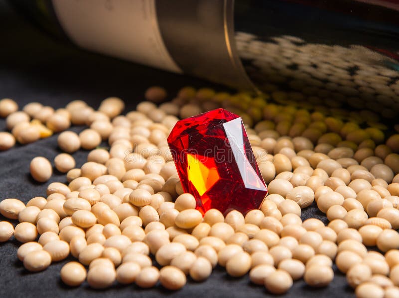 Ruby and soybeans stock photo. Image of soybean, shiny - 73591158