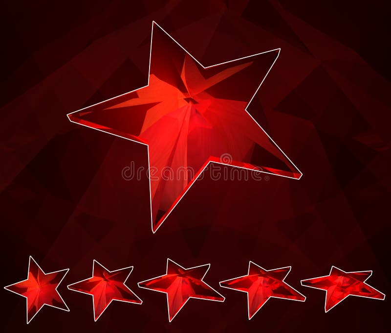 Ruby star set stock illustration. Illustration of shine - 13505207