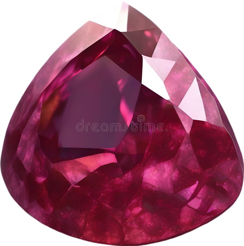Ruby Stone, Colorful Gemstone Clipart. AI-Generated. Stock Photo ...