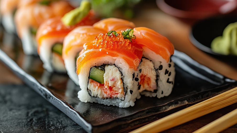 Ruby sushi stock photo. Image of tuna, cheerful, seafood - 333199650