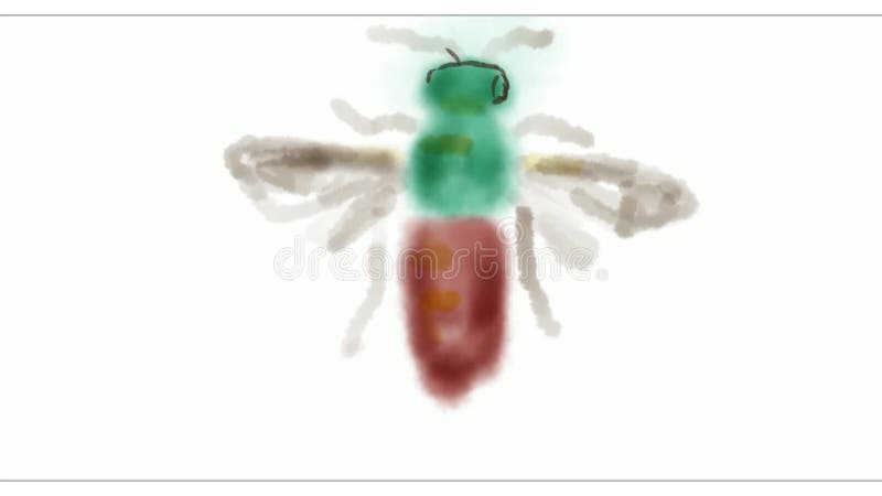 Ruby Tailed Wasp Drawing Time Lapse 2D Animation Stock Footage - Video ...