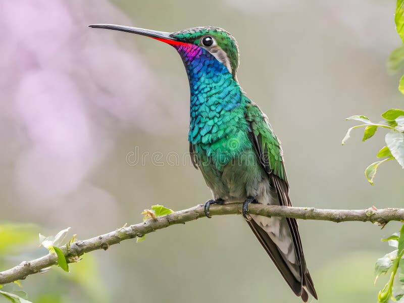 Ruby-throated Hummingbird (archilochus Colubris) Stock Illustration ...