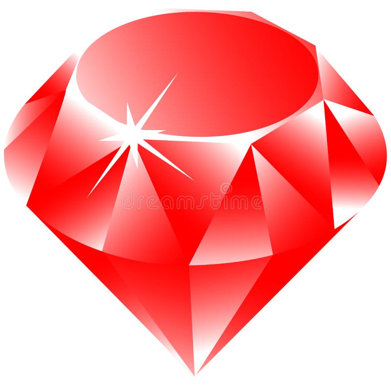 Ruby vector against white stock vector. Illustration of gemstone - 14445728