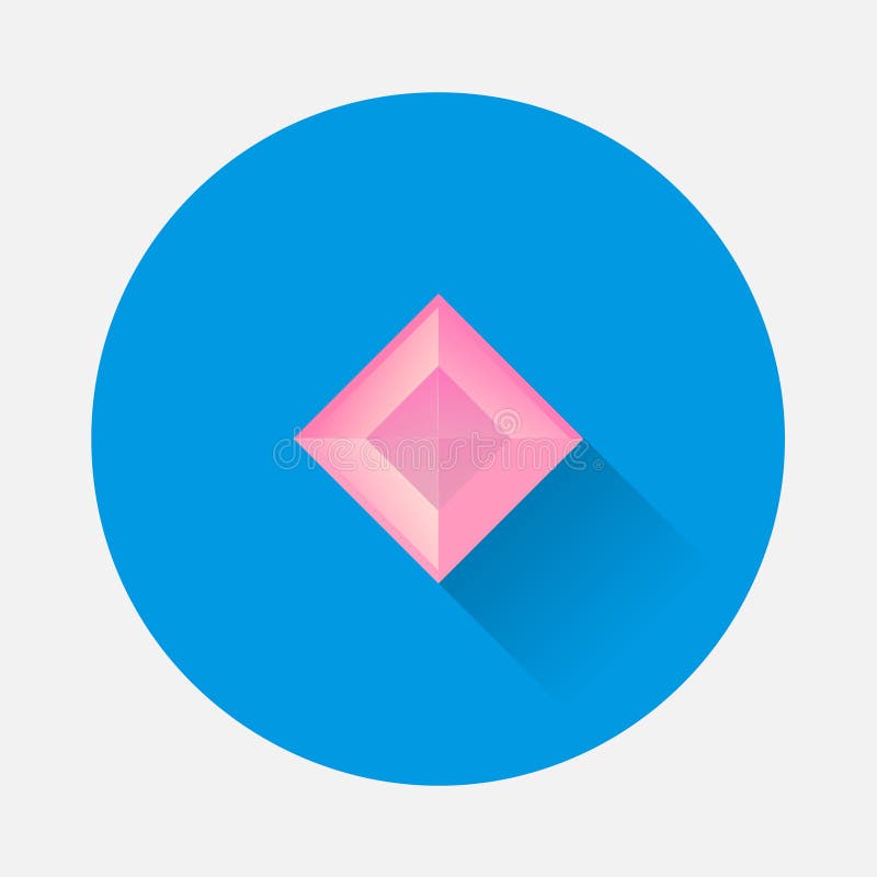 Gemstone with Shadow. Isolated on a Colored Background Stock ...