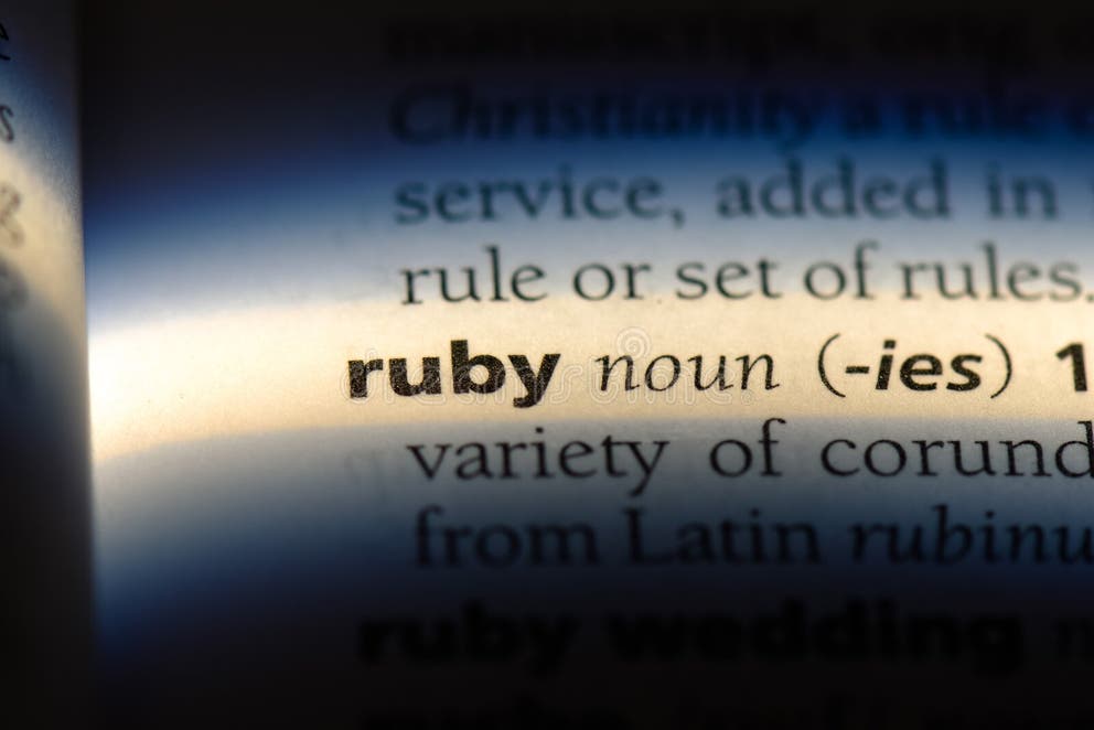 Ruby stock photo. Image of writing, page, paper, english - 126615980