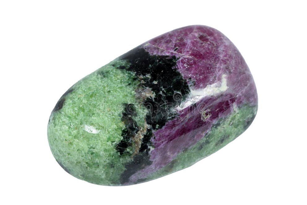 Ruby in Zoisite Polished stock image. Image of green - 174253765