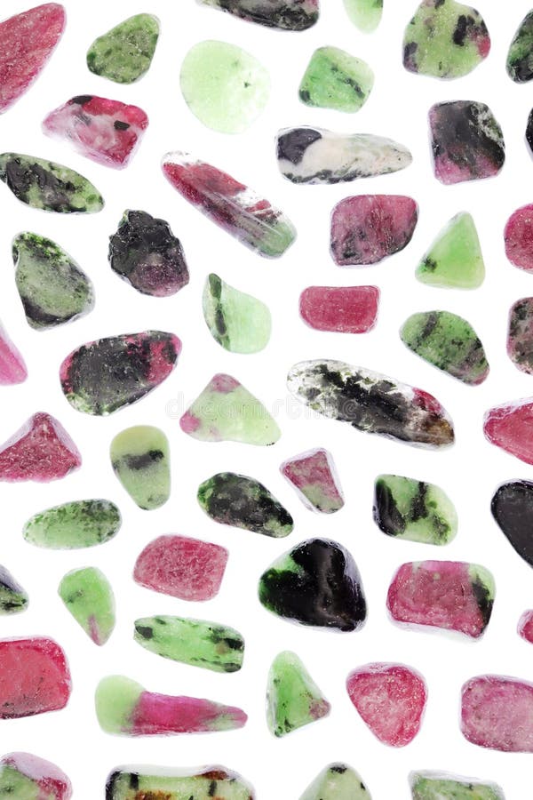 Ruby Zoisite Rare Stones Texture on Light White Surface Background ...