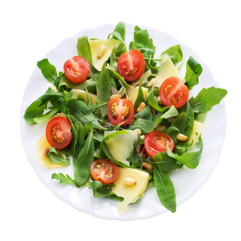 Ruccola salad plate stock image. Image of clipping, meal - 6956801