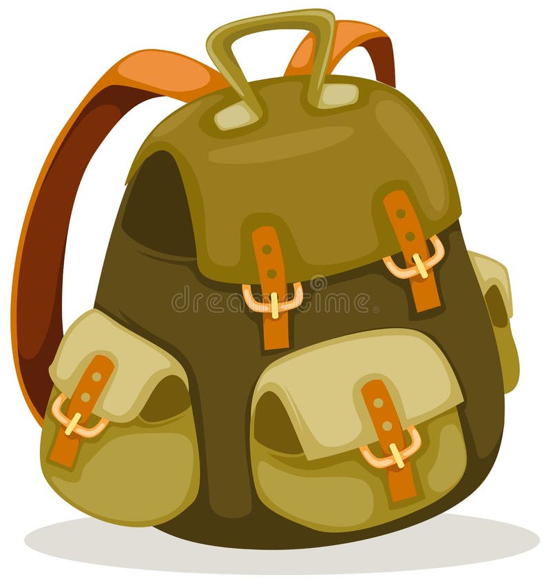 Rucksack vektor abbildung. Illustration von freude, karikatur - 13685182
