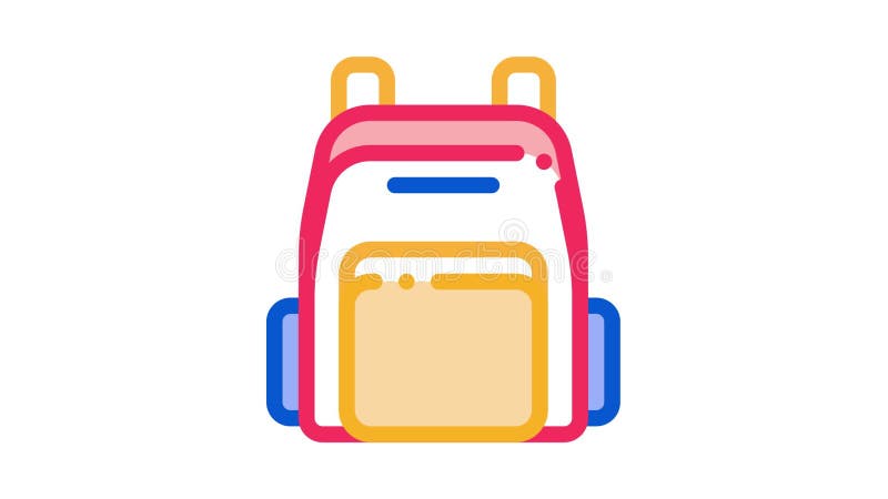 Rucksack icon animation stock video. Video of animation - 217183843