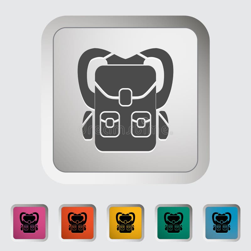 Rucksack stock vector. Illustration of icon, carryall - 89760521