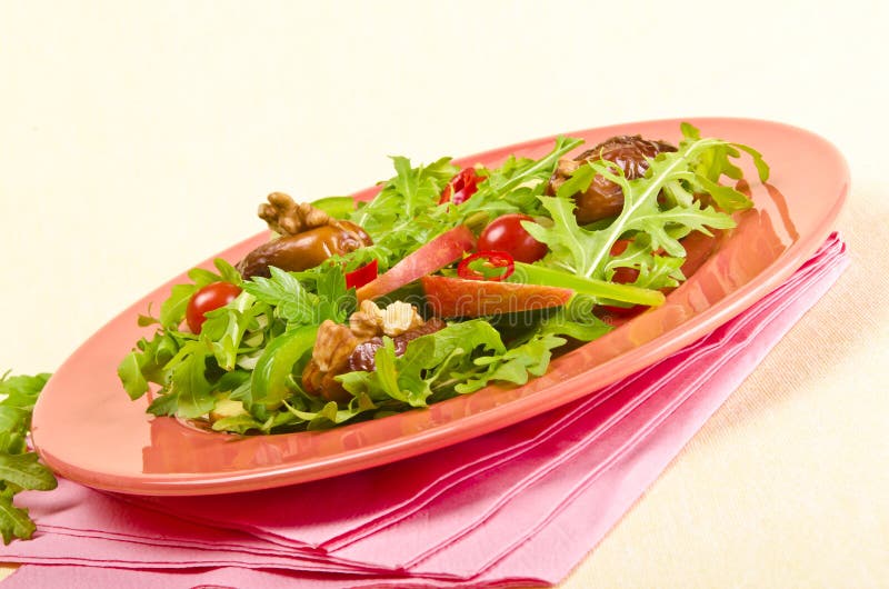 Rucola Salad stock image. Image of delicious, fresh, fruit - 22311407