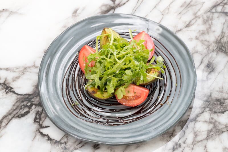 Rucola tomato avocado stock image. Image of rucola, health - 95290867