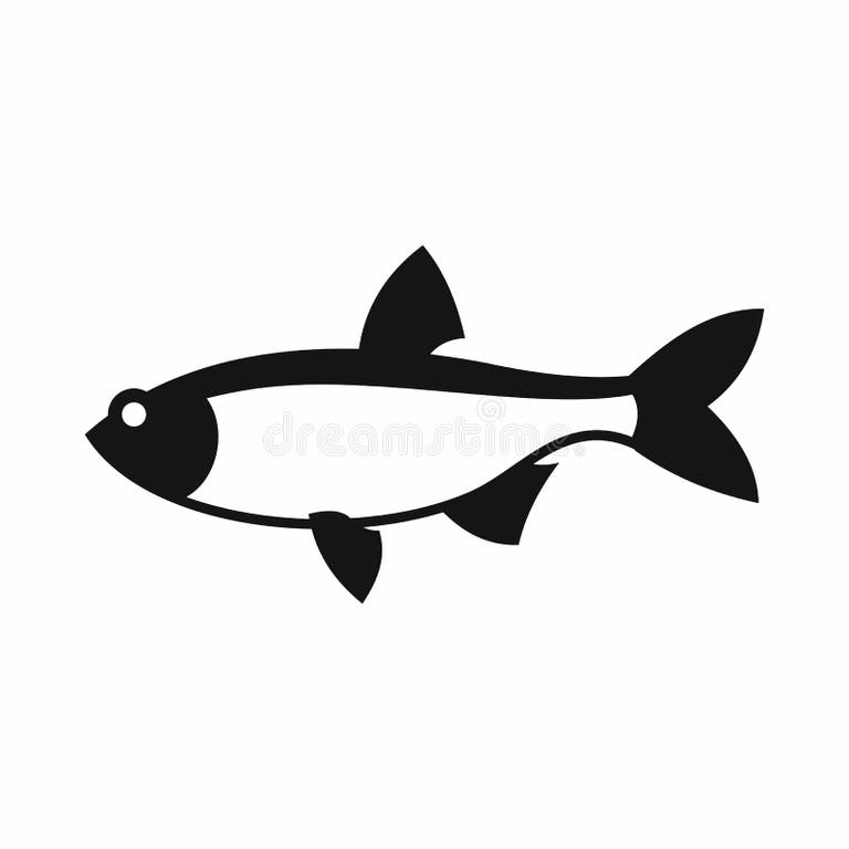 Rudd Fish Icon, Simple Style Stock Vector - Illustration of fishing ...
