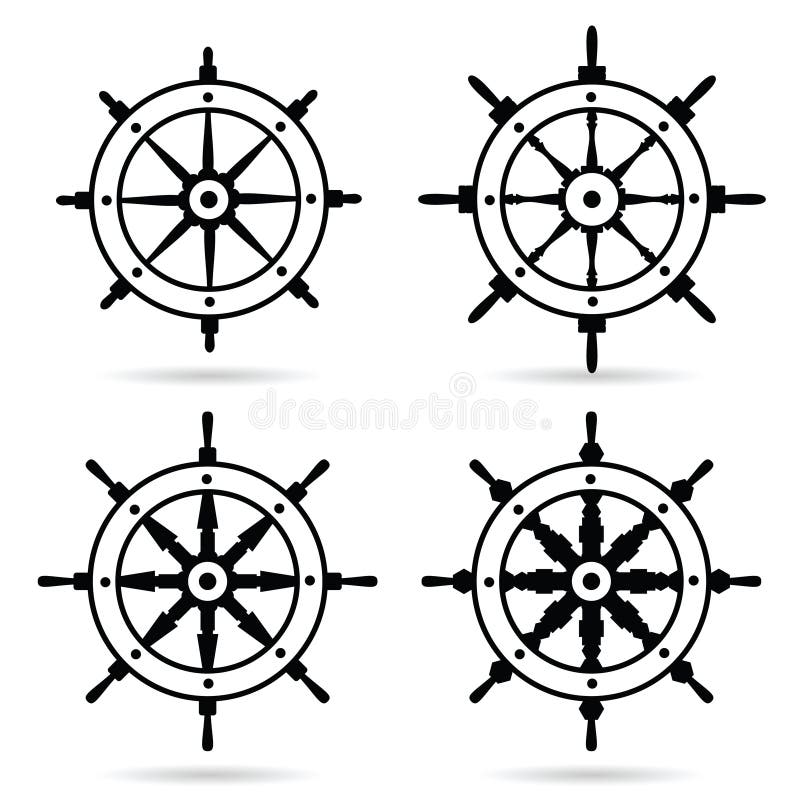 Rudder - black stock vector. Illustration of marine, contour - 40233040