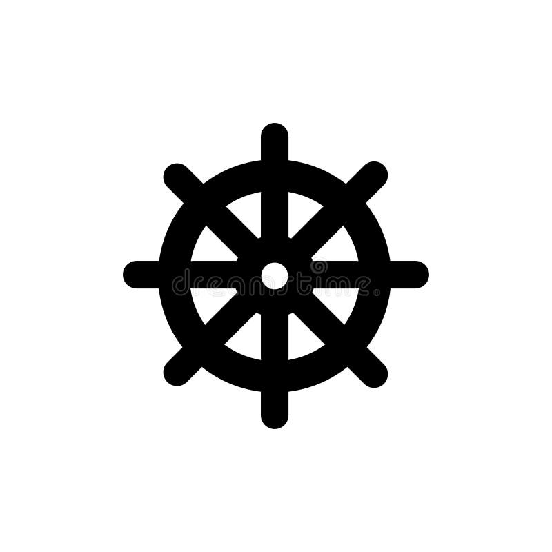 Rudder Icon Flat Vector Template Design Trendy Stock Vector ...