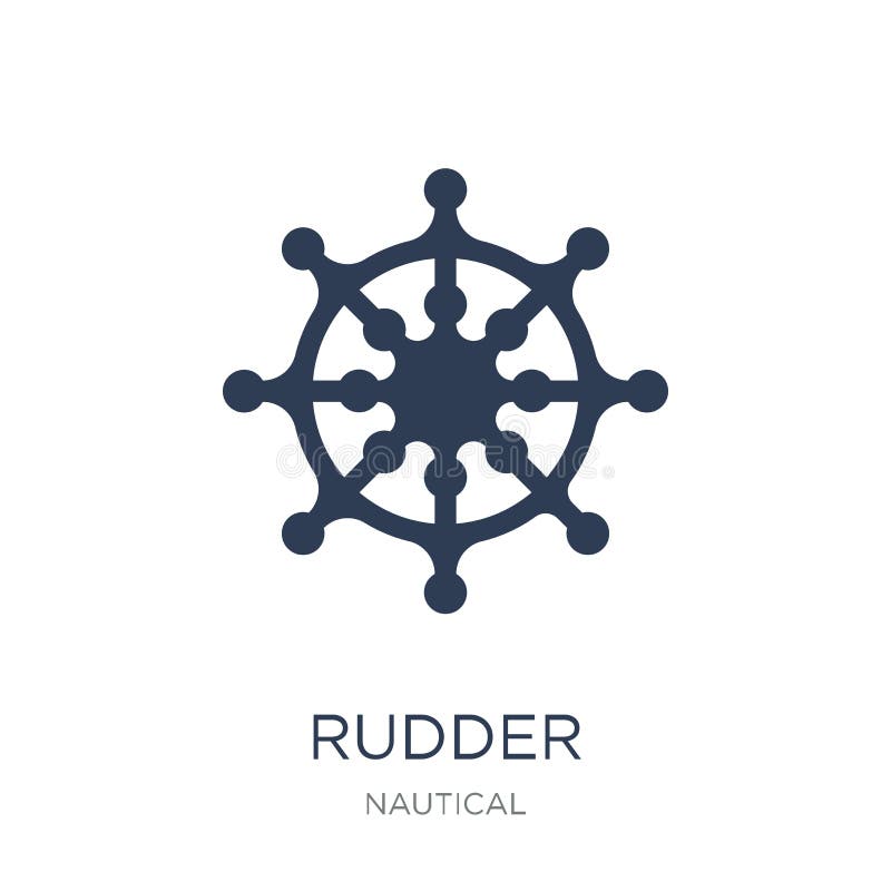 Rudder Icon. Trendy Flat Vector Rudder Icon on White Background Stock ...