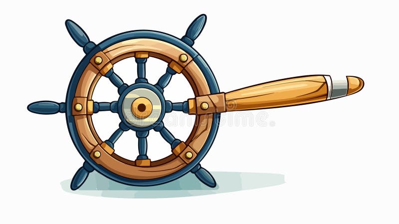Rudder and Pencil Vector Icon Cartoon Stock Vector - Illustration of ...