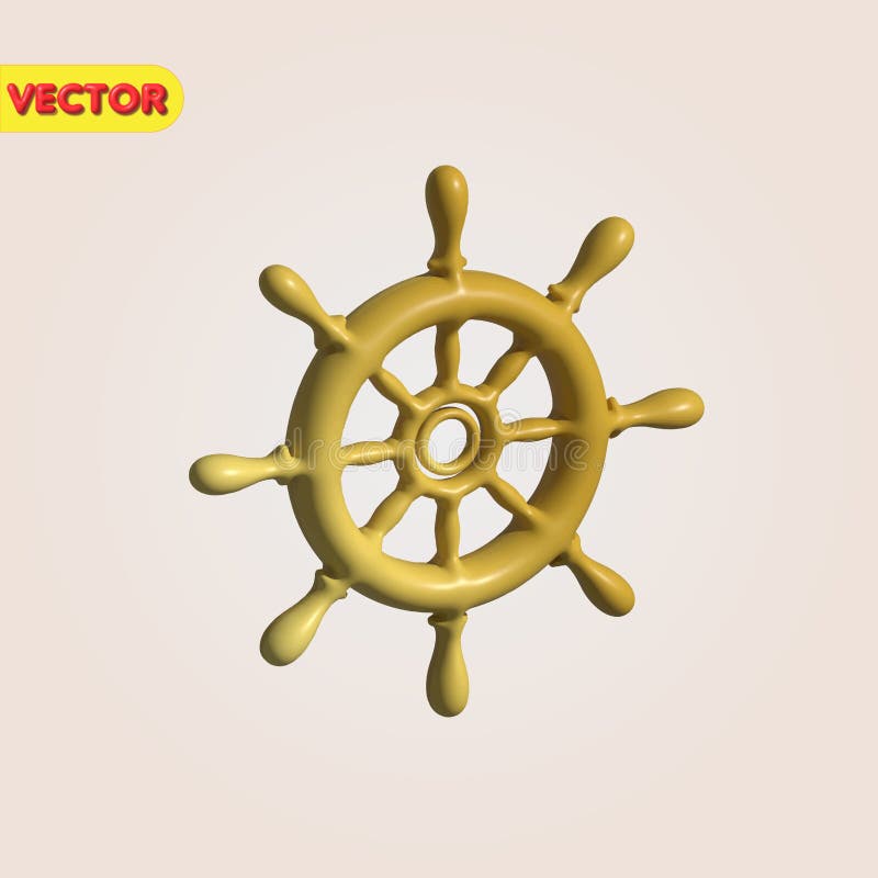 Rudder of Sailing Ship. Vector Stock Vector - Illustration of boat ...