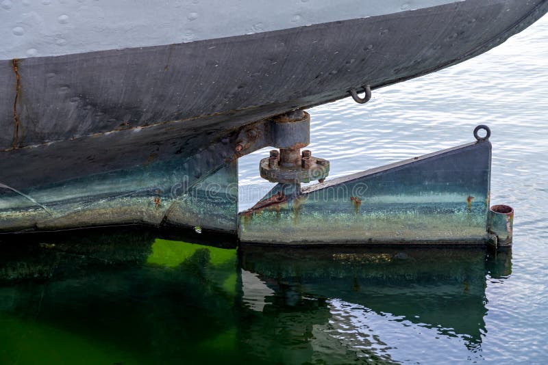 Rudder of a ship stock photo. Image of draft, navigation - 225446270