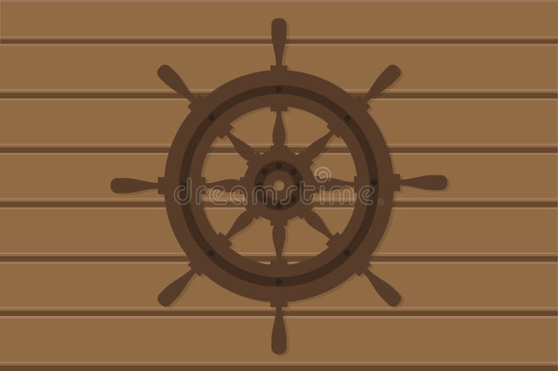 Rudder Ship Yacht Icon Vector Marine Background Stock Vector ...